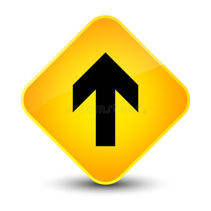 Upload Arrow Icon Elegant Yellow Diamond Button Stock Illustration ...