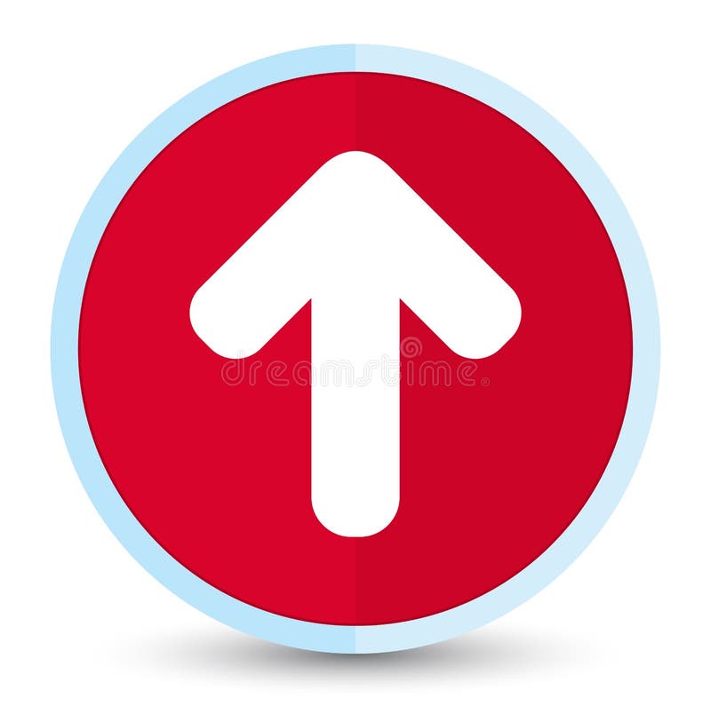 Upload Arrow Icon Flat Prime Red Round Button Stock Vector ...