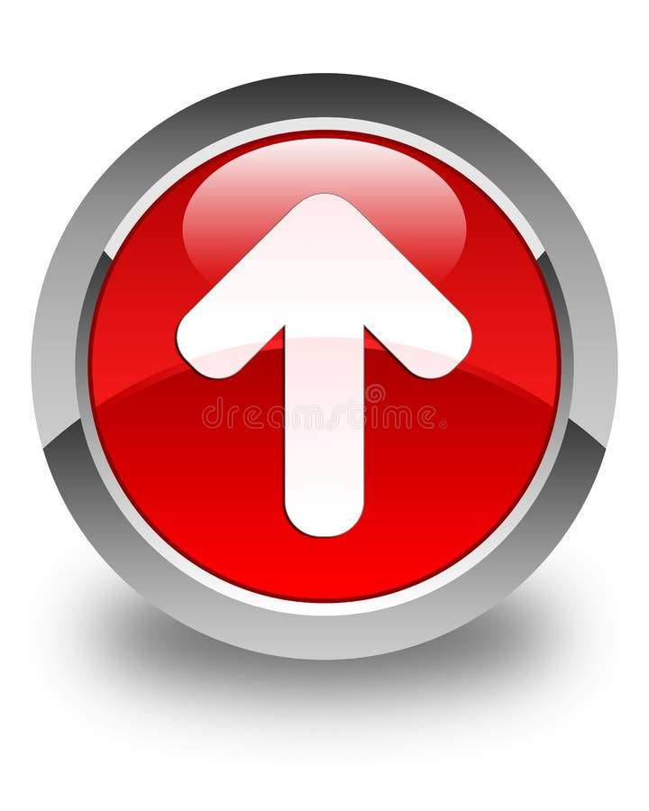 Upload Arrow Icon Glossy Red Round Button Stock Illustration ...