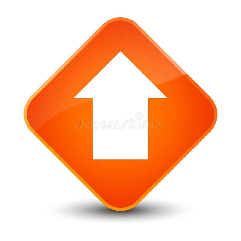 Upload Arrow Icon Elegant Orange Diamond Button Stock Illustration ...