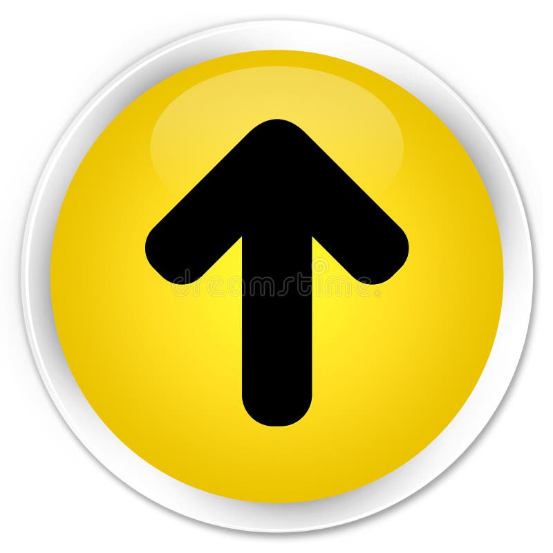 Upload Arrow Icon Premium Yellow Round Button Stock Illustration ...