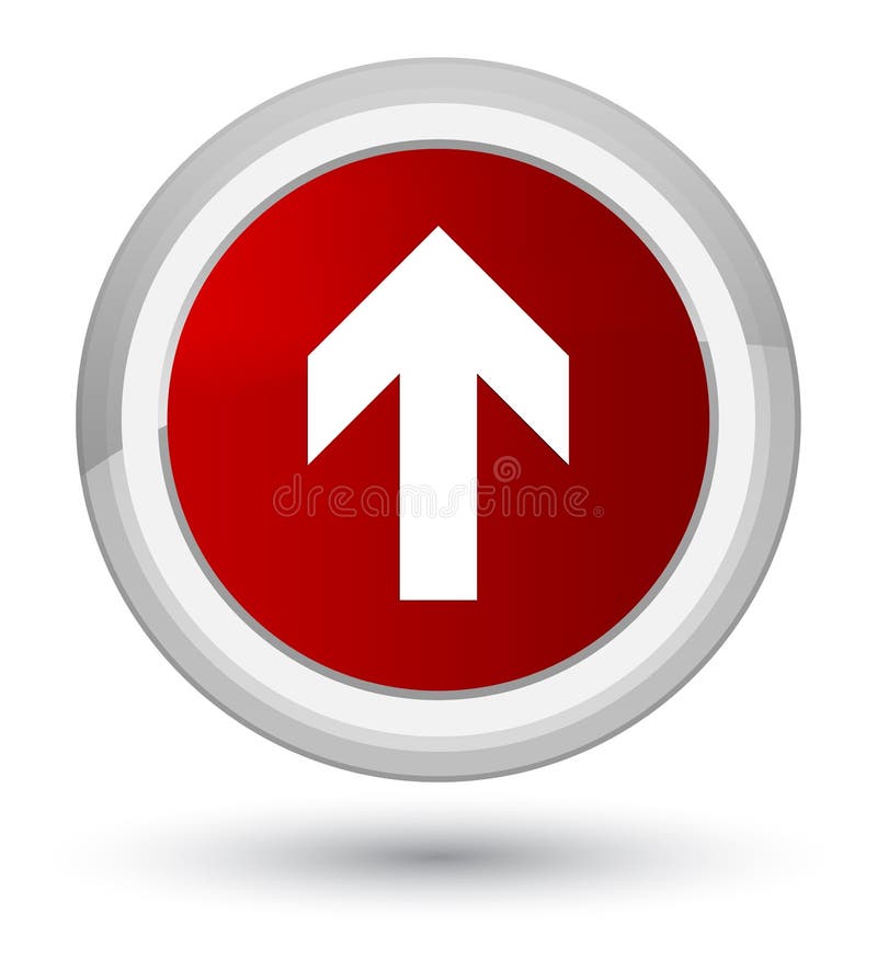 Upload Arrow Icon Prime Red Round Button Stock Illustration ...