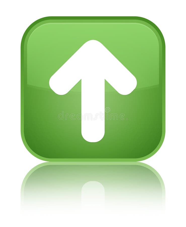 Upload Arrow Icon Special Soft Green Square Button Stock Illustration ...