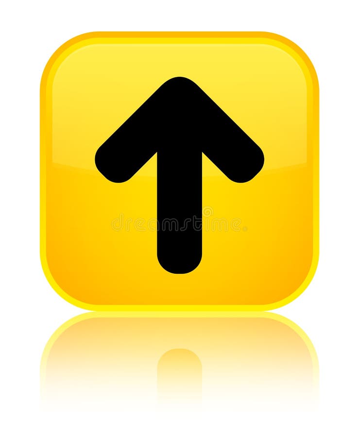 Upload Arrow Icon Special Yellow Square Button Stock Illustration ...