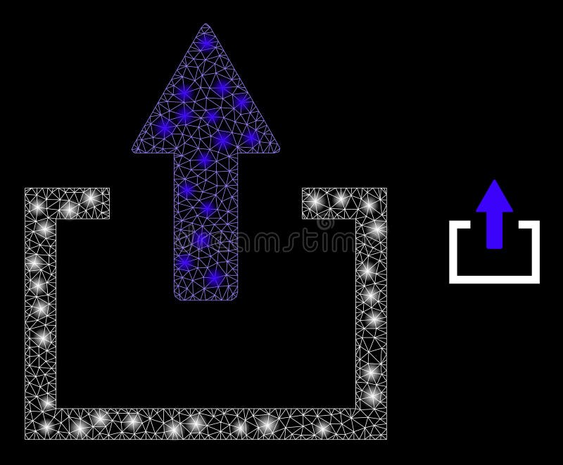 Upload - Bright Web Net with Glare Spots Stock Vector - Illustration of ...