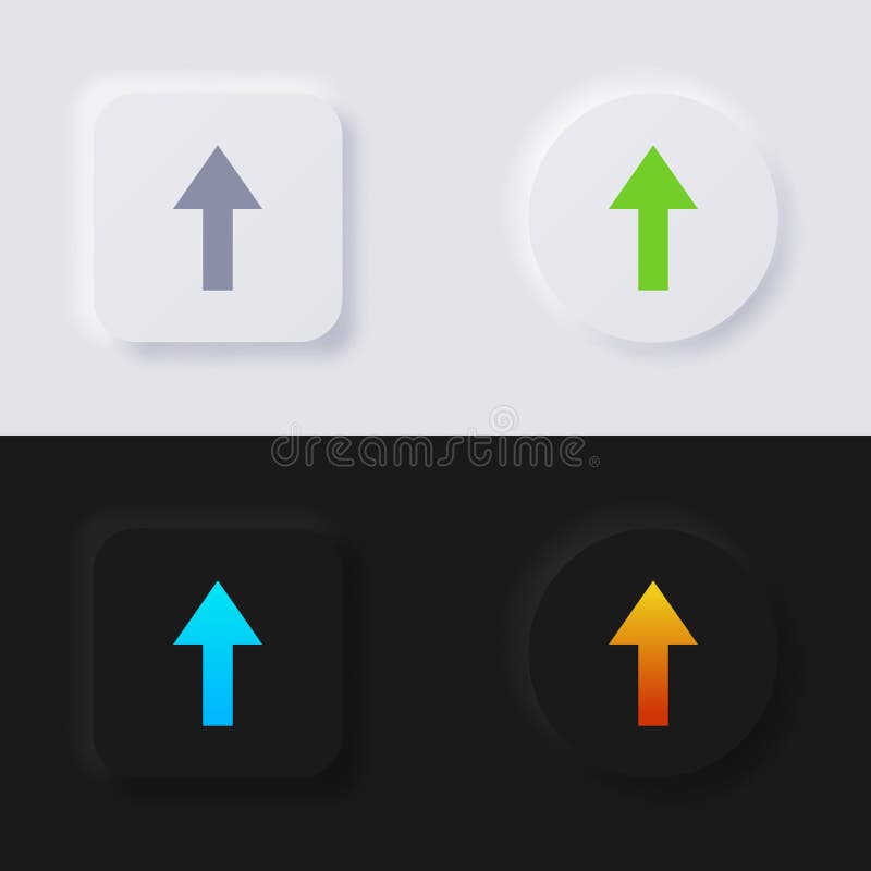 Upload Button Icon, White Neumorphism Soft UI Design for Web Design. Stock Vector - Illustration ...