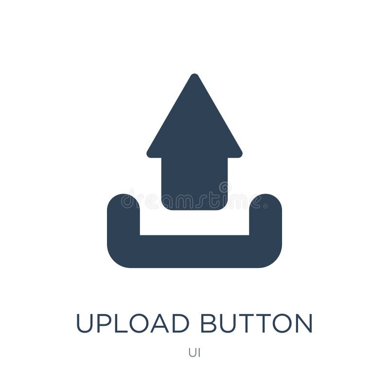Upload Button Icon in Trendy Design Style. Upload Button Icon Isolated ...