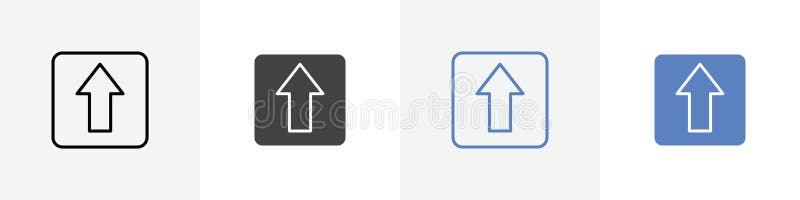 Upload Button Icon Vector Set Use for Web Ui or App Stock Illustration - Illustration of icon ...