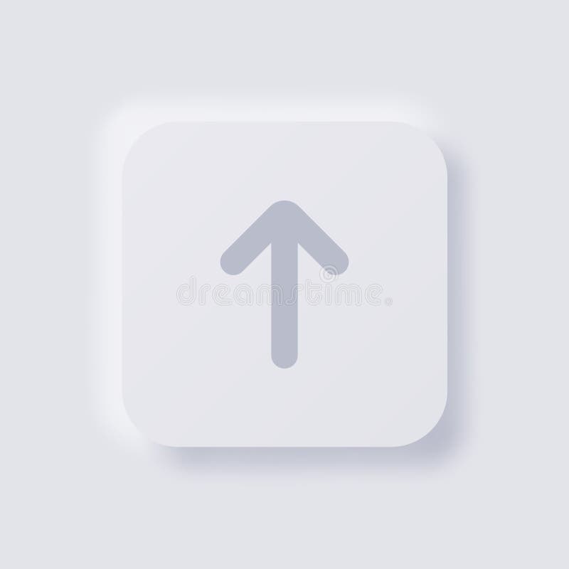Upload Button Icon, White Neumorphism Soft UI Design for Web Design ...