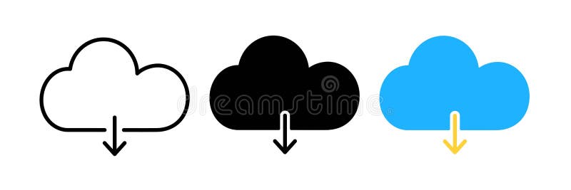 Upload from Cloud Icon. Upload Button. Load Symbol. Round Colourful ...