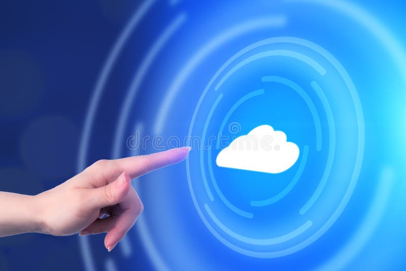 Upload Cloud Icon, Digital Software Technology for Business and ...