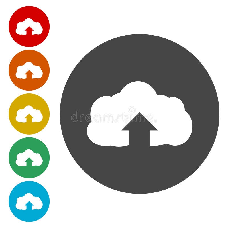 Upload from Cloud Icon. Upload Button Stock Vector - Illustration of ...