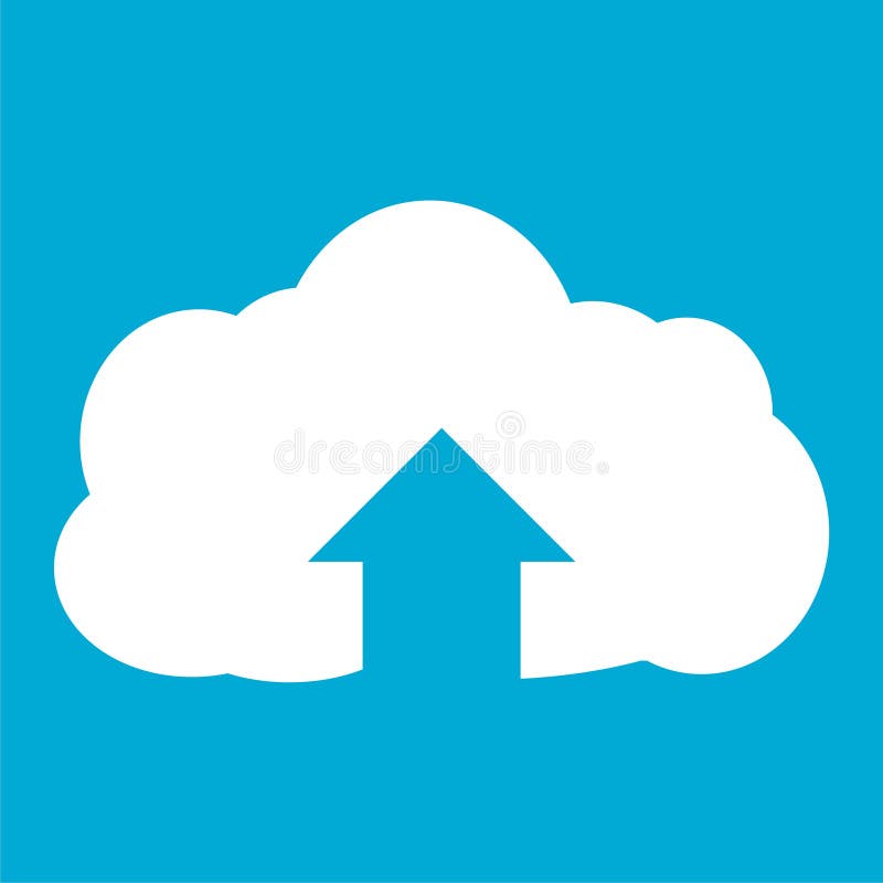 Upload from Cloud Icon, Upload Button Stock Vector - Illustration of ...