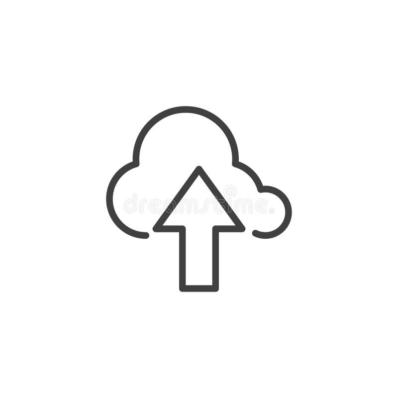 Upload cloud Line icon stock illustration. Illustration of icon - 276969399