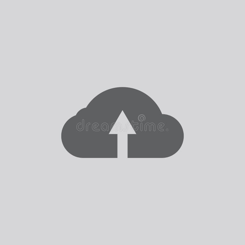 Upload on Cloud Vector Icon Stock Illustration - Illustration of linear ...