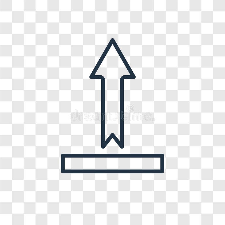 Upload Concept Vector Linear Icon Isolated on Transparent Background ...