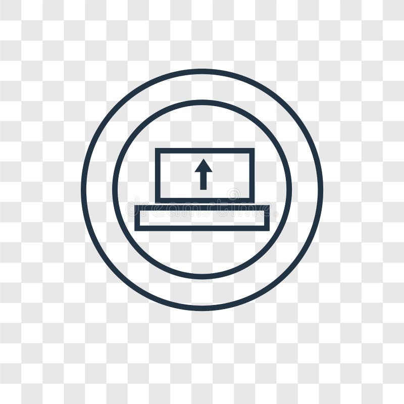Upload Concept Vector Linear Icon Isolated on Transparent Background ...