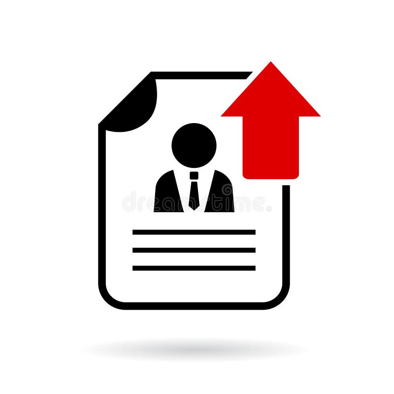 Upload cv file vector icon stock vector. Illustration of fair - 82368756