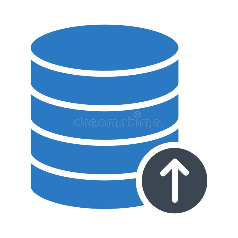 Database Upload Glyphs Double Color Icon Stock Illustration ... Database Upload Glyphs Double Color Icon Stock Illustration ...