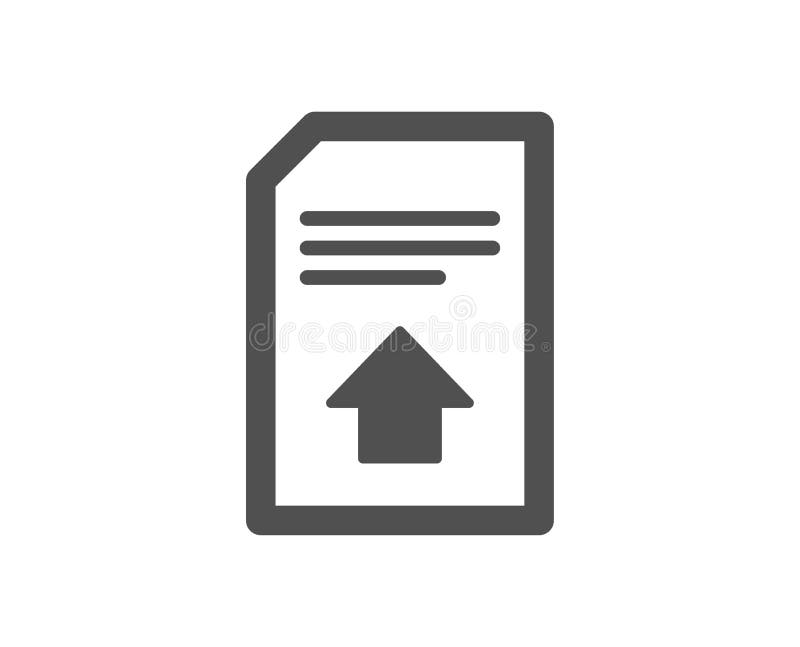 Upload Document Icon. File Sign. Vector Stock Vector - Illustration of ...