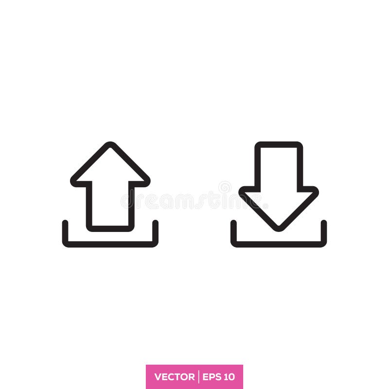 Upload Button Vector Design Template. Stock Vector - Illustration of ...
