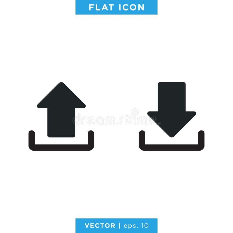 Upload Button Vector Design Template. Stock Vector - Illustration of ...