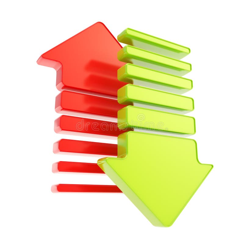 Upload and Download Composition Made of Two Arrows Stock Illustration ...