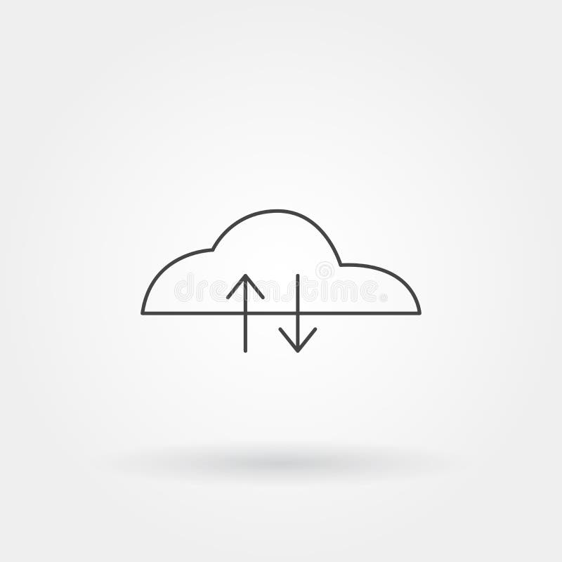 Upload - Download Icon Single Isolated with Modern Line or Outline ...