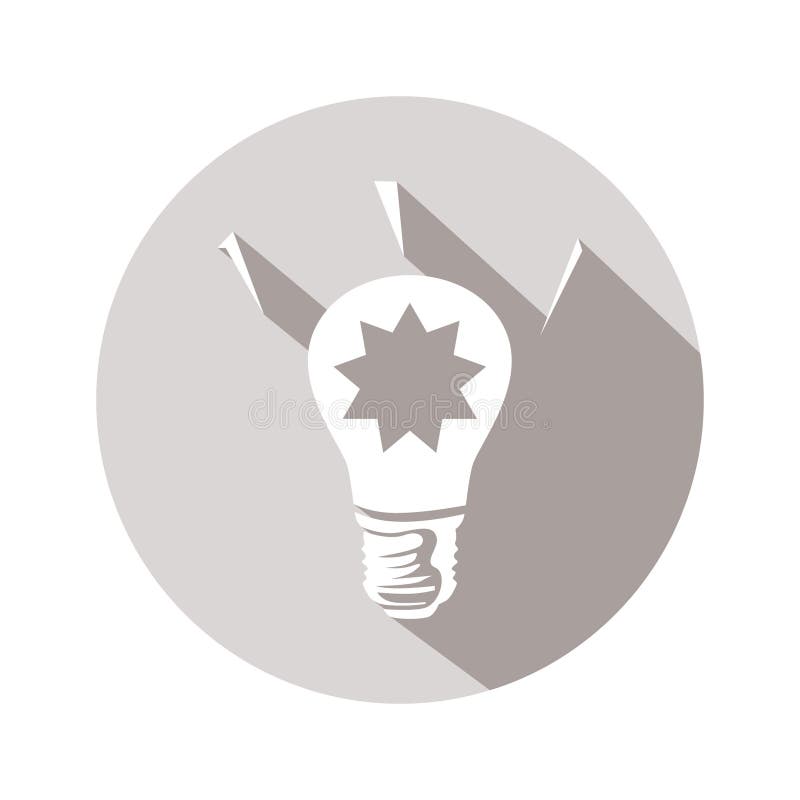 Vector Design of Light Bulb Icons with Long Shadow Style Stock ...