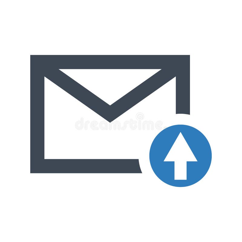 Upload Email Icon. Vector Graphics Stock Vector - Illustration of ...