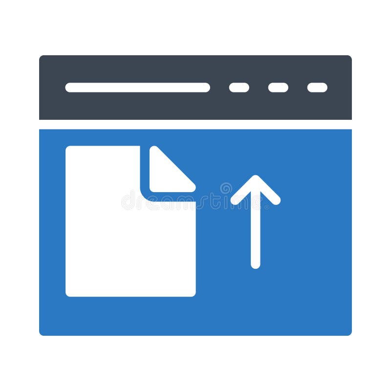 File Upload Line VECTOR Icon Stock Illustration - Illustration of team ...