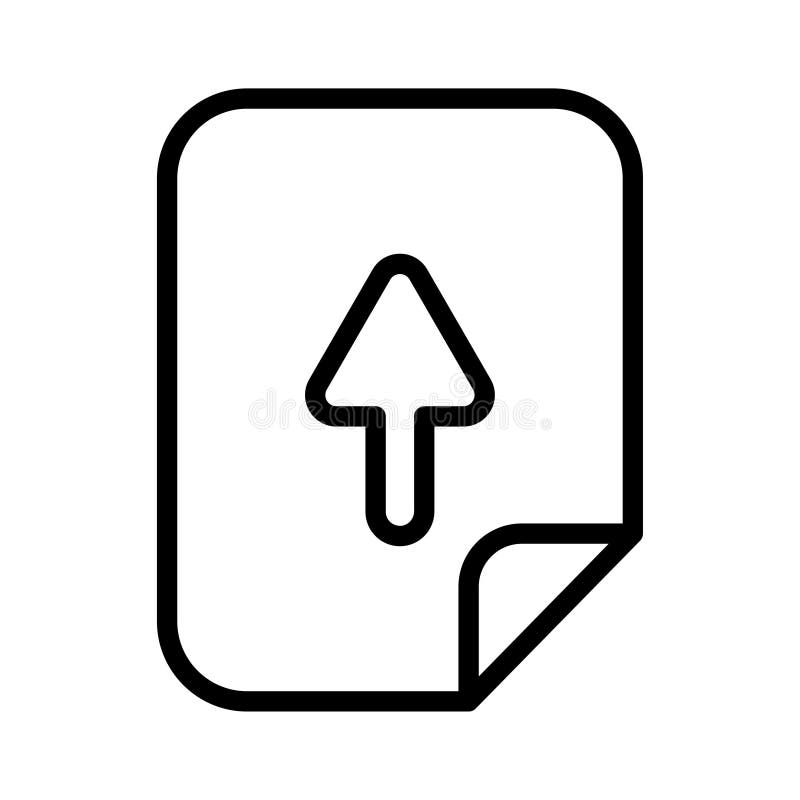 Upload file icon stock vector. Illustration of file - 225349358