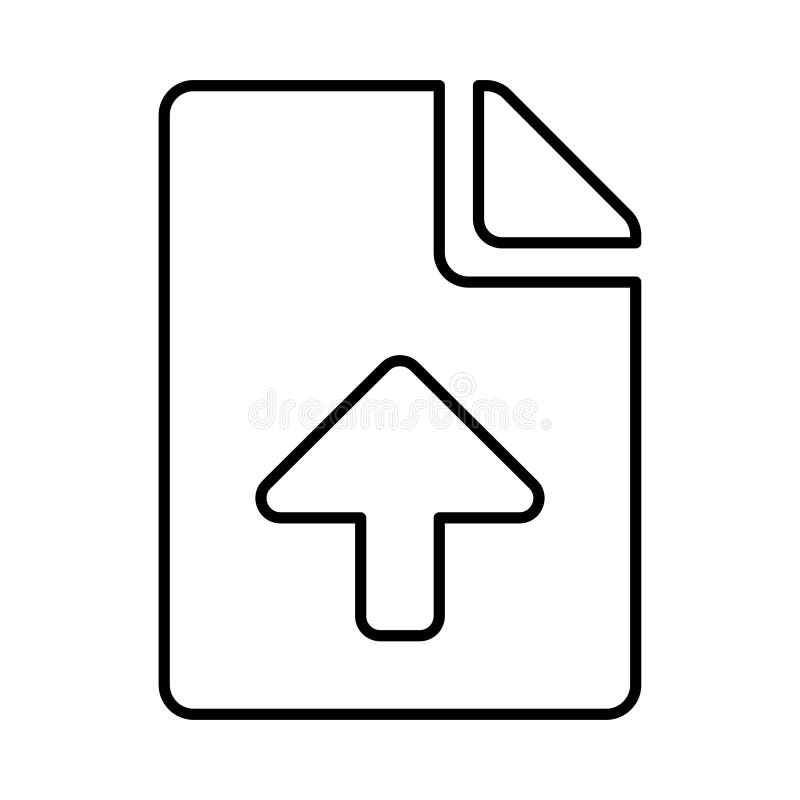 Upload File Icon stock vector. Illustration of meticulously - 257538100