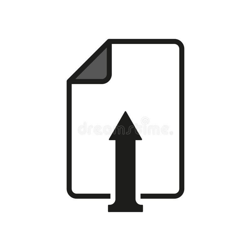 Upload File Icon. Document Report Upload Symbol. Vector Illustration ...