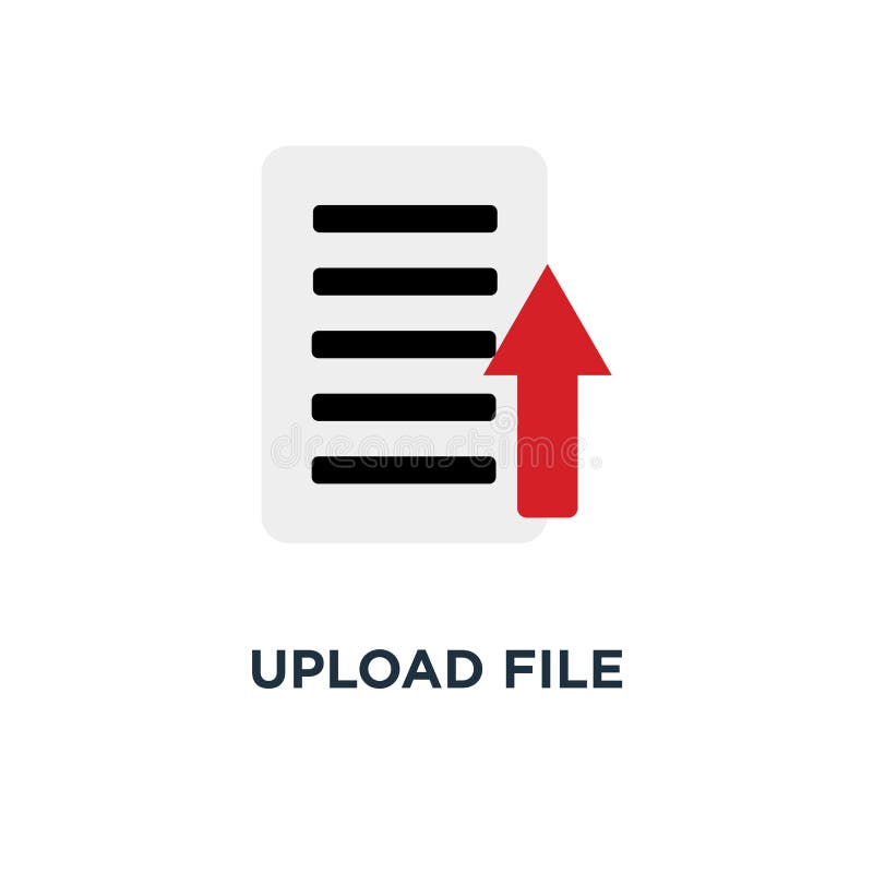 Upload File Icon. File Document Concept Symbol Design, Vector Il Stock ...