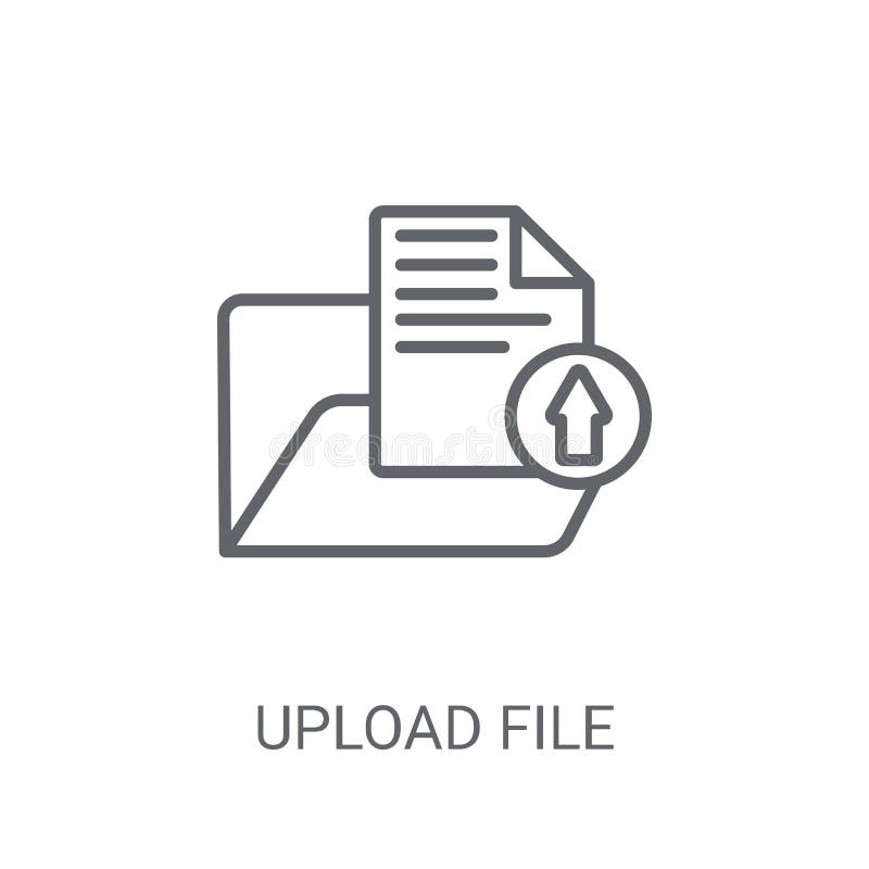 Upload File Icon. Trendy Upload File Logo Concept on White Backg Stock ...