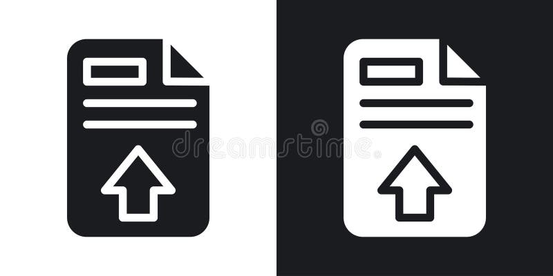 Upload file icon vector stock illustration. Illustration of file ...