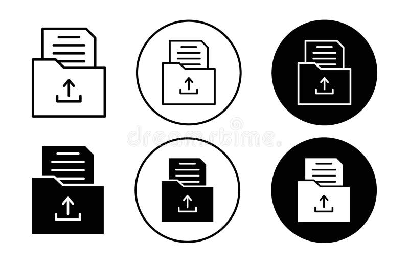 Upload file Icon stock vector. Illustration of cyberspace - 325375692