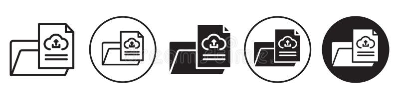 Upload File Icon Vector Set Collection For Web Stock Vector 1958