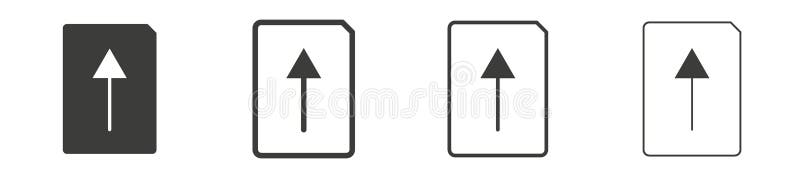 Upload File Icon Vector Set on White Background Stock Vector ...