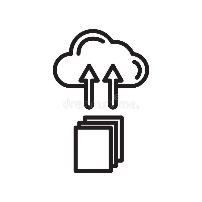 Upload File Icon Vector Sign and Symbol Isolated on White Background ...