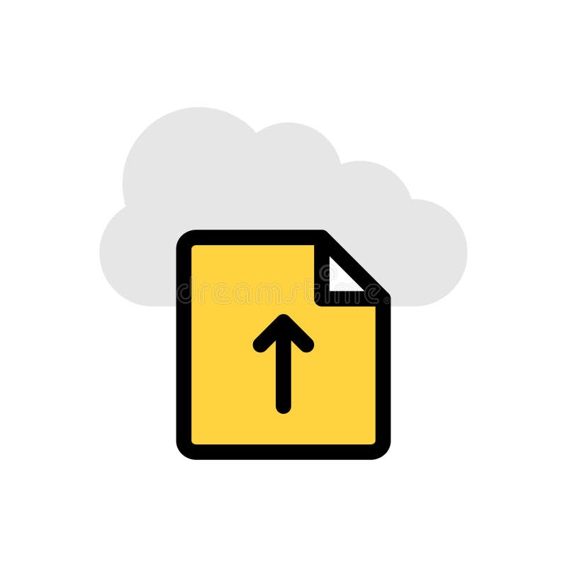 File Upload Line VECTOR Icon Stock Illustration - Illustration of team ...