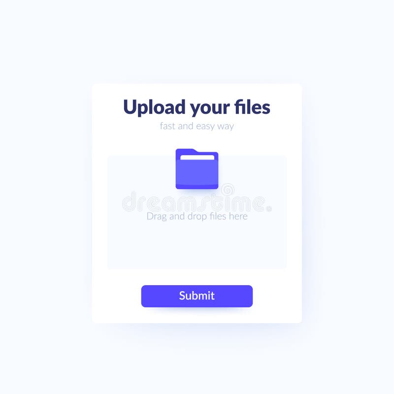 Upload Files Form with Submit Button, Ui Design Stock Vector ... Upload Files Form with Submit Button, Ui Design Stock Vector ...