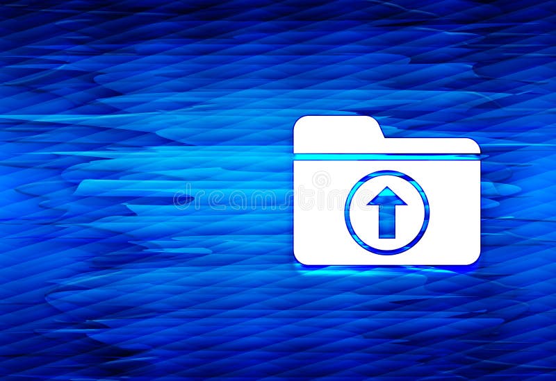 Upload Files Icon Aqua Wave Abstract Blue Background Illustration Stock ...