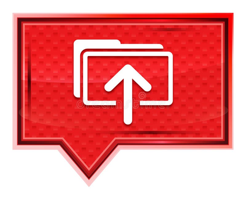 Upload Files Icon Misty Rose Pink Banner Button Stock Illustration ...