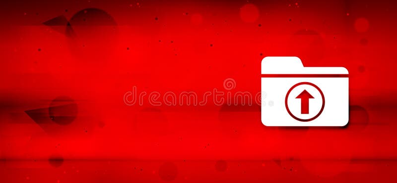 Upload Files Icon Motion Art Abstract Red Banner Illustration Stock ...