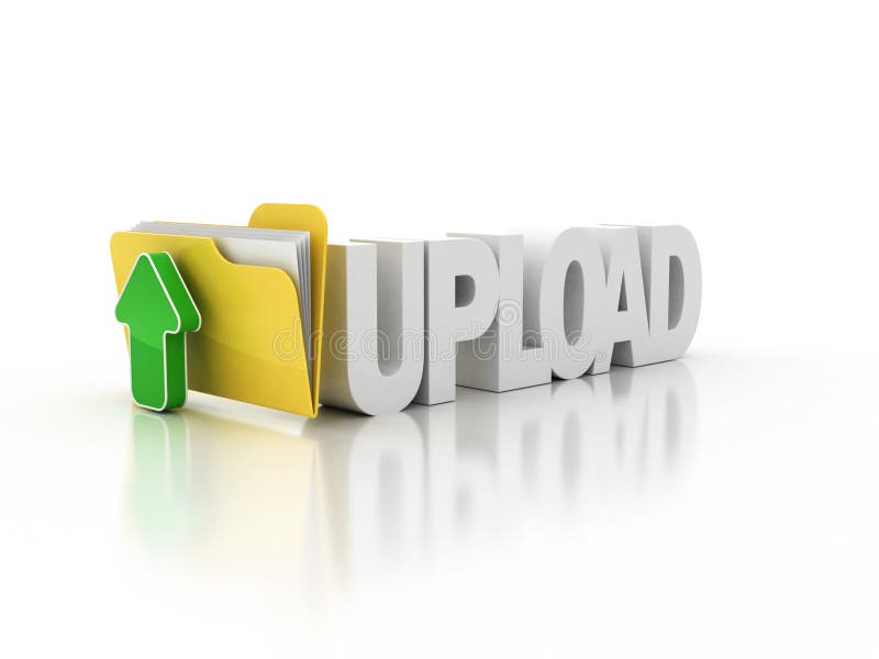 Upload folder 3d icon stock illustration. Illustration of navigation ...