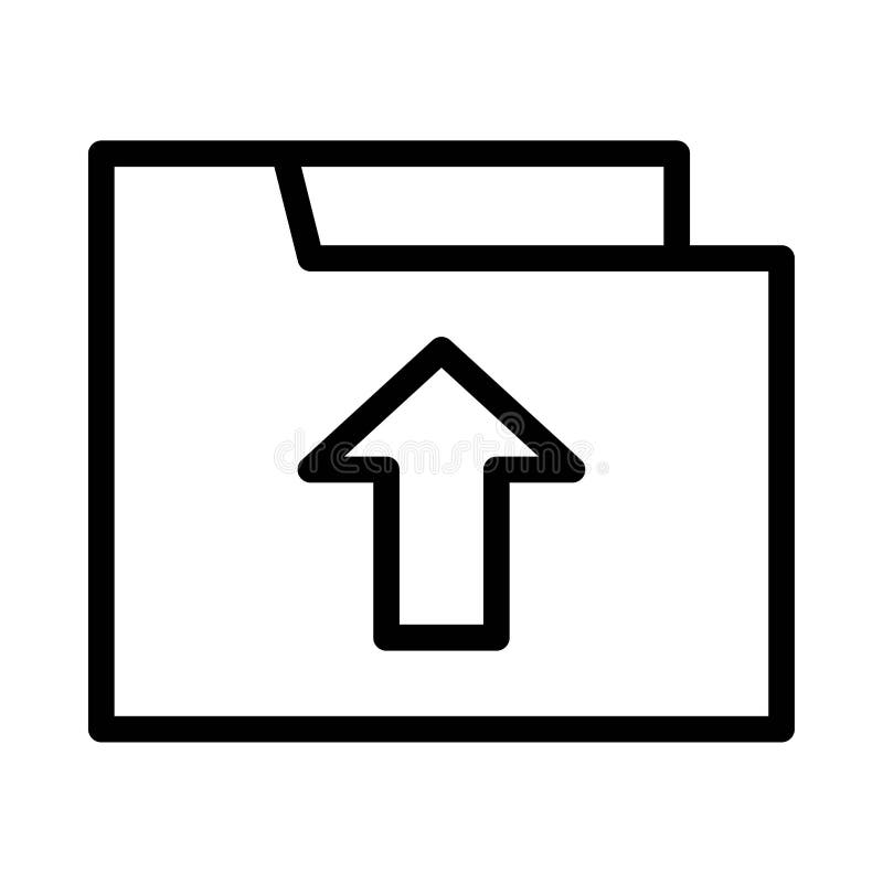 Upload Folder Icon. Flat Illustration of Upload Folder Vector Icon for ...