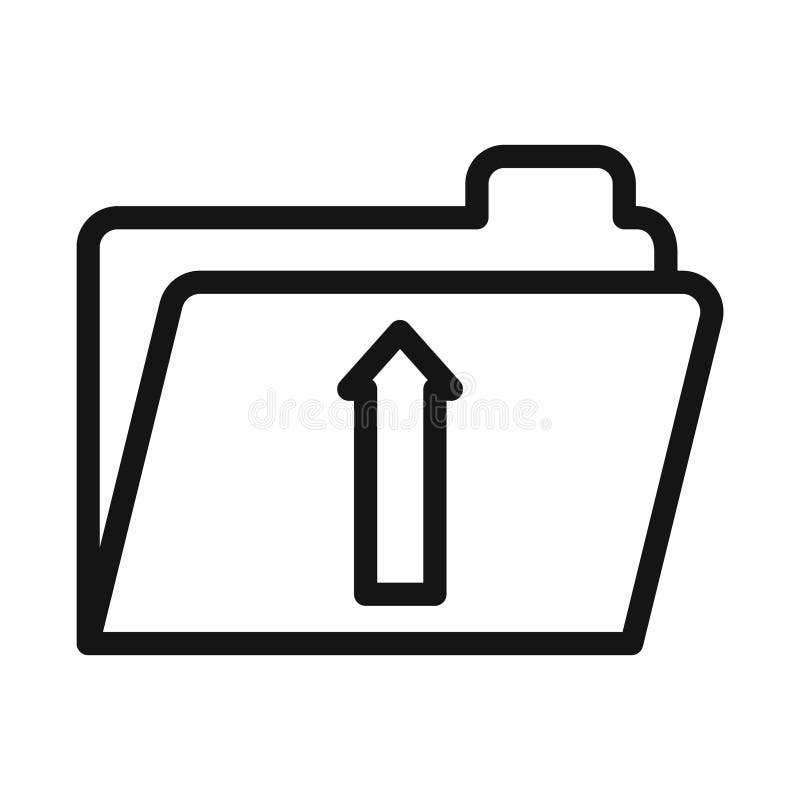 Upload Folder Icon Perfect for Cloud Services Stock Vector ...