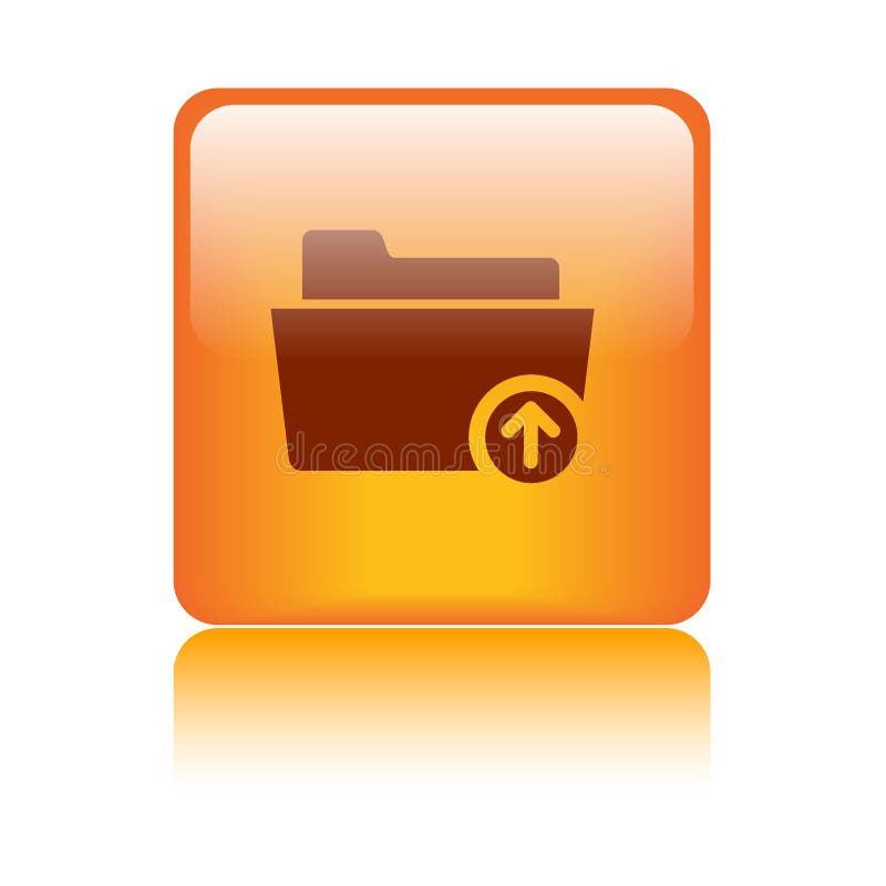 Upload folder icon stock illustration. Illustration of documents ...